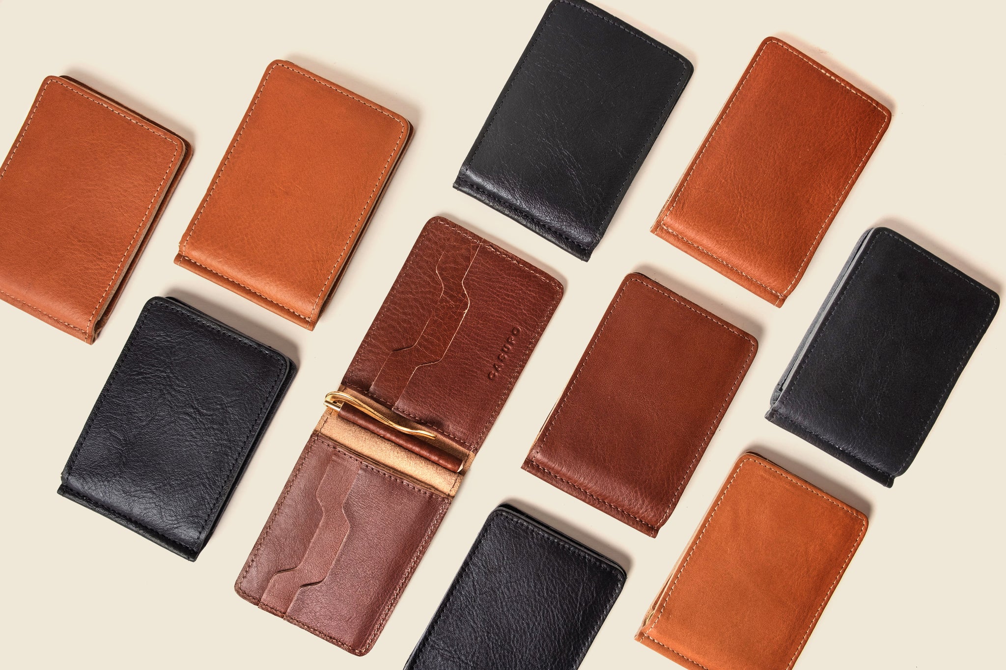 Slim Leather Money Clip Wallets – Made in USA