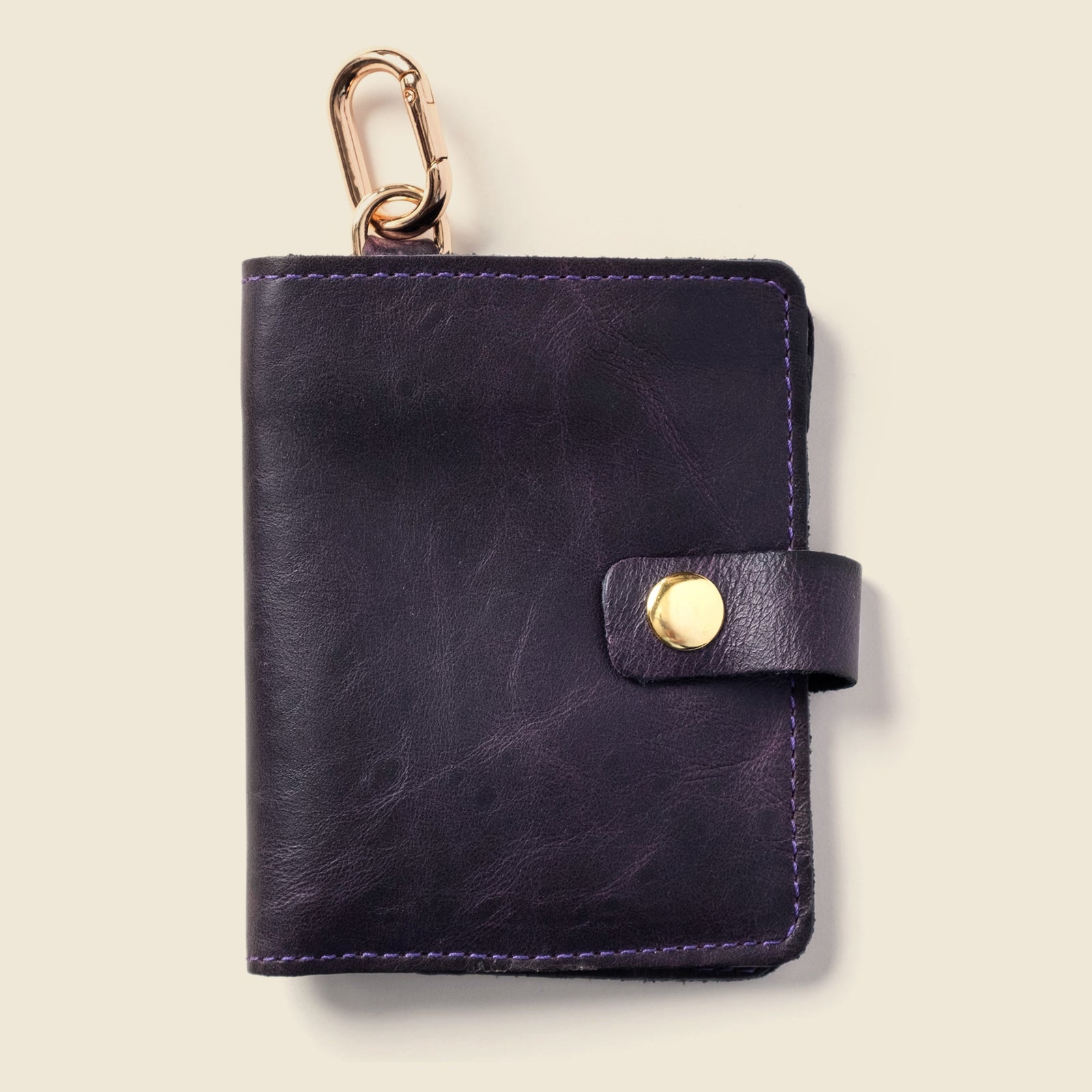 Leather Snap Wallets with Key Ring for Men & Women