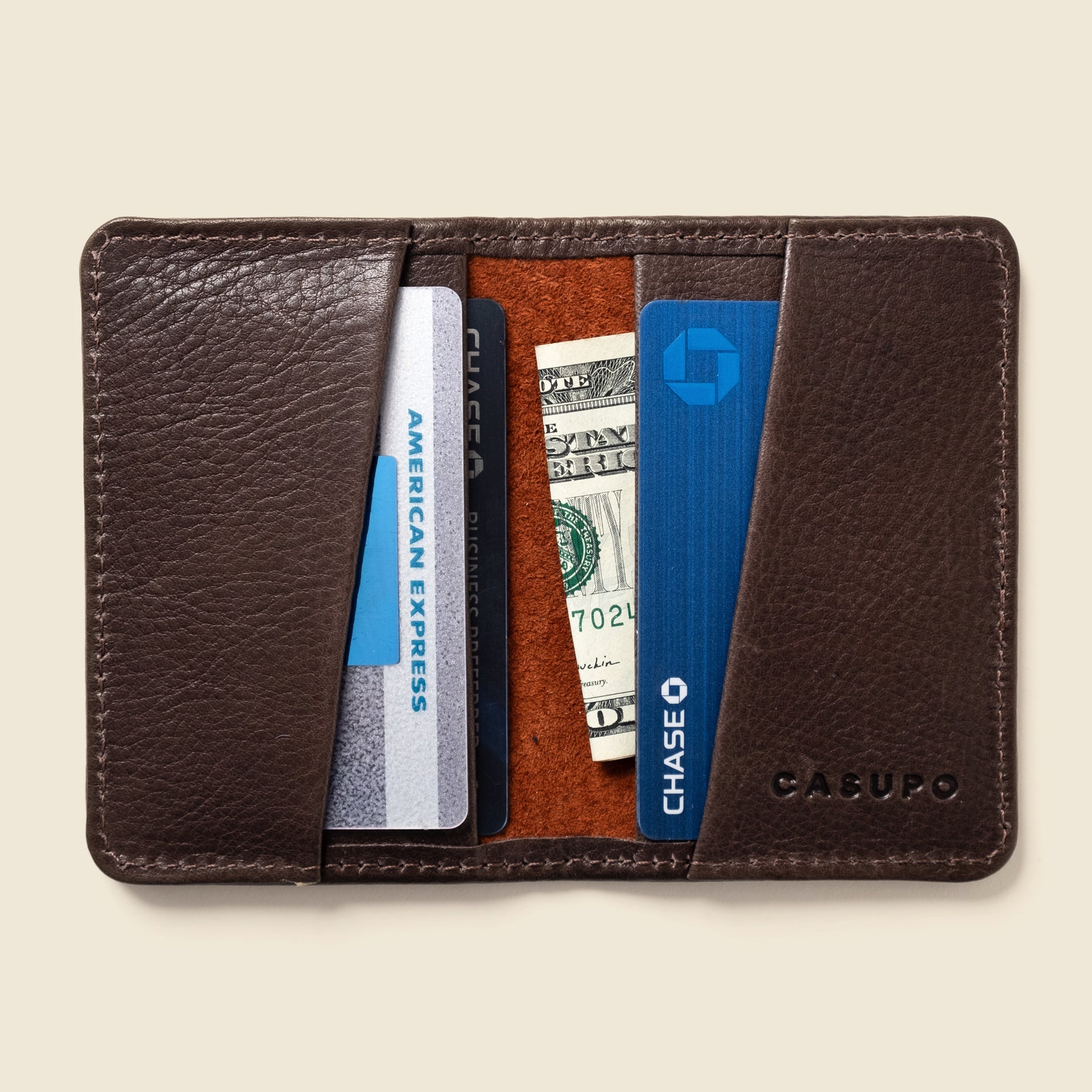 RFID Leather Bifold Wallets - Slim, Compact, and Made in USA