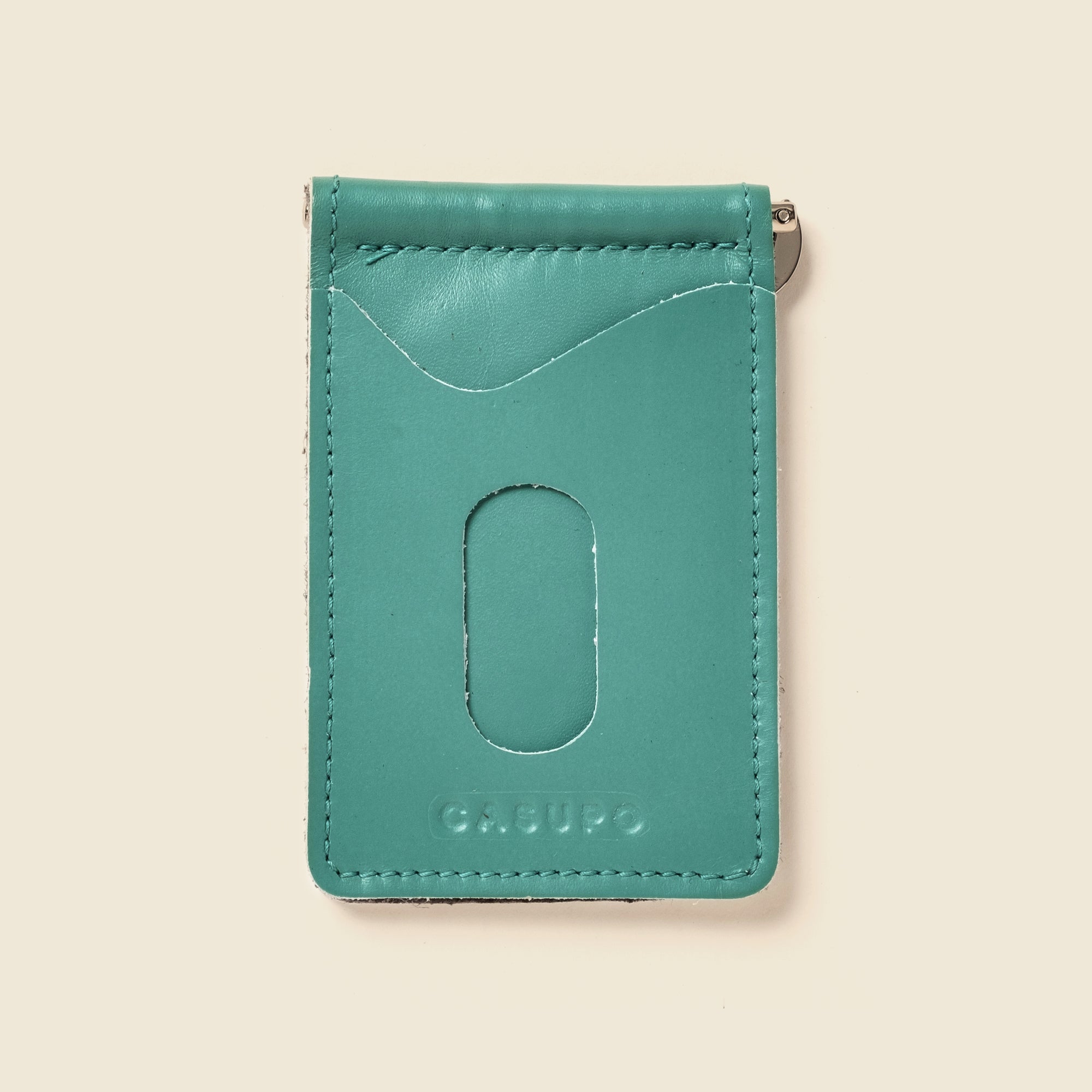 Men's blue wallet with money clip